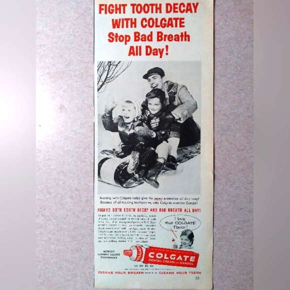 Vintage | Art | Vintage Colgate Toothpaste Ad | Poshmark